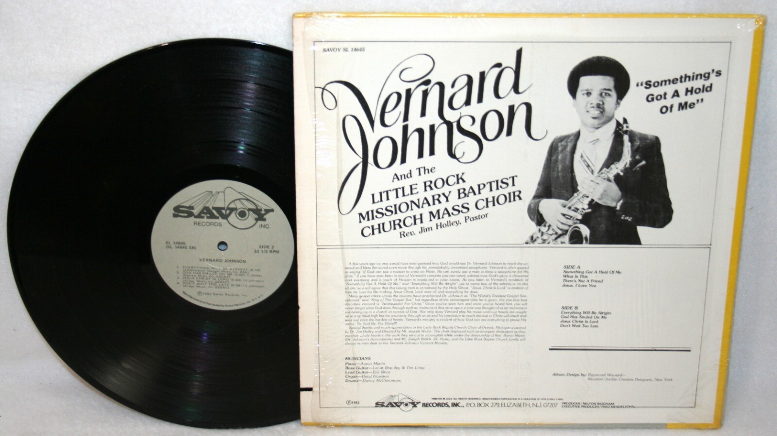 VERNARD JOHNSON Something's Got A Hold On Me LP SAVOY Black Gospel Soul ...