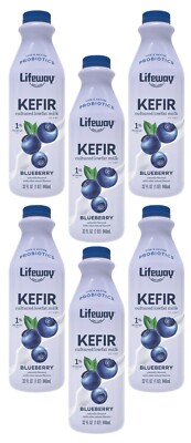 LIFEWAY Blueberry Kefir - 6 Pack, 32 fl oz - Probiotic Dairy Drink ...
