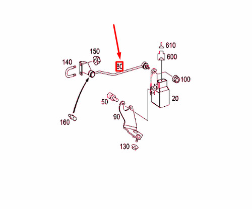NEW MB E W211 REAR HEADLAMP RANGE CONTROL SENSOR JOINTED ROD ...