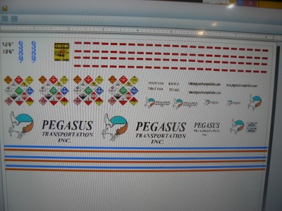 Pegasus Trucking Semi Truck Decals for 12 inch long rig | eBay