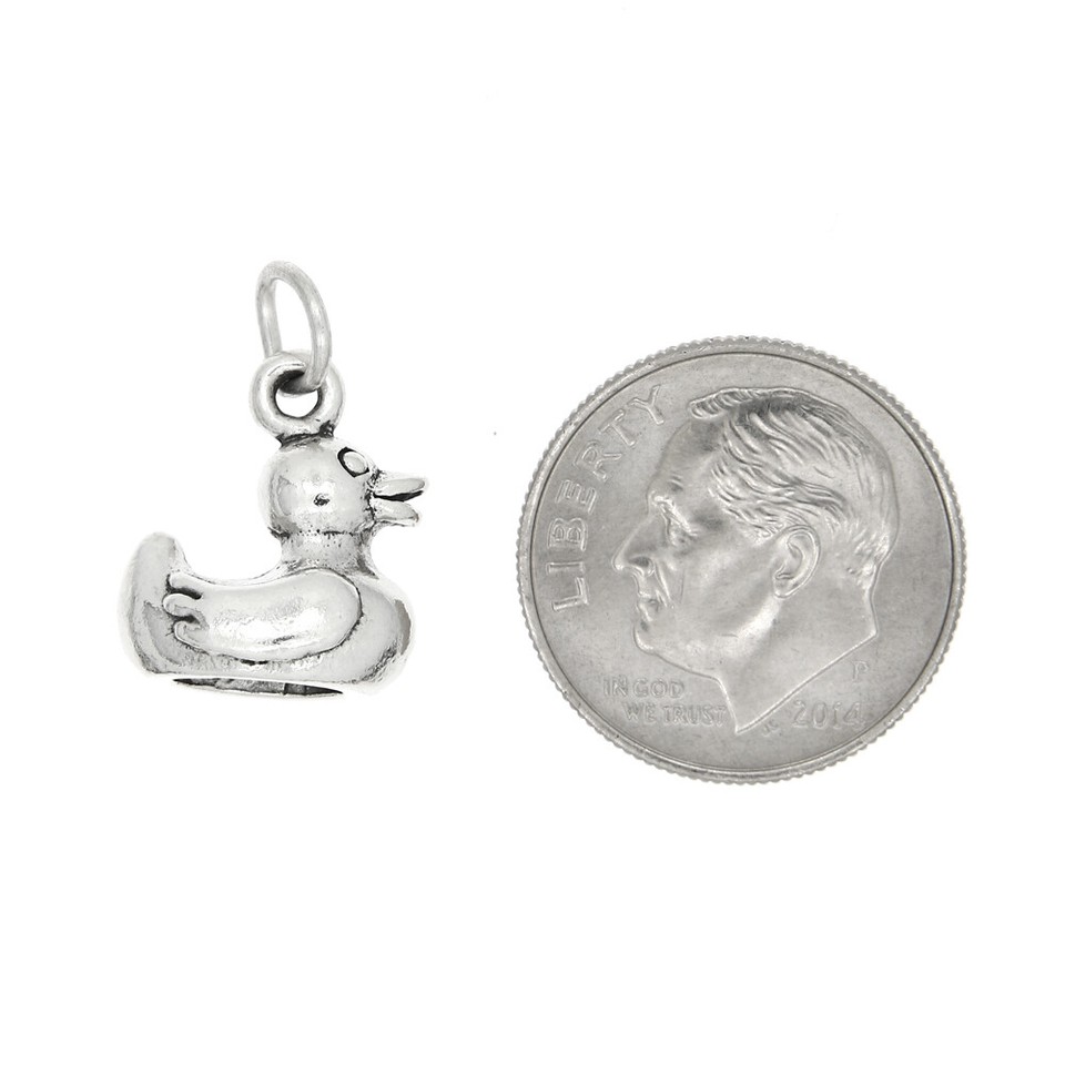 Sterling Silver 3D Rubber Duck Charm or Pendant | eBay