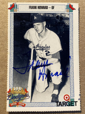 1990 Target Dodgers 100th Anniversary FRANK HOWARD #360 AUTOGRAPHED ...