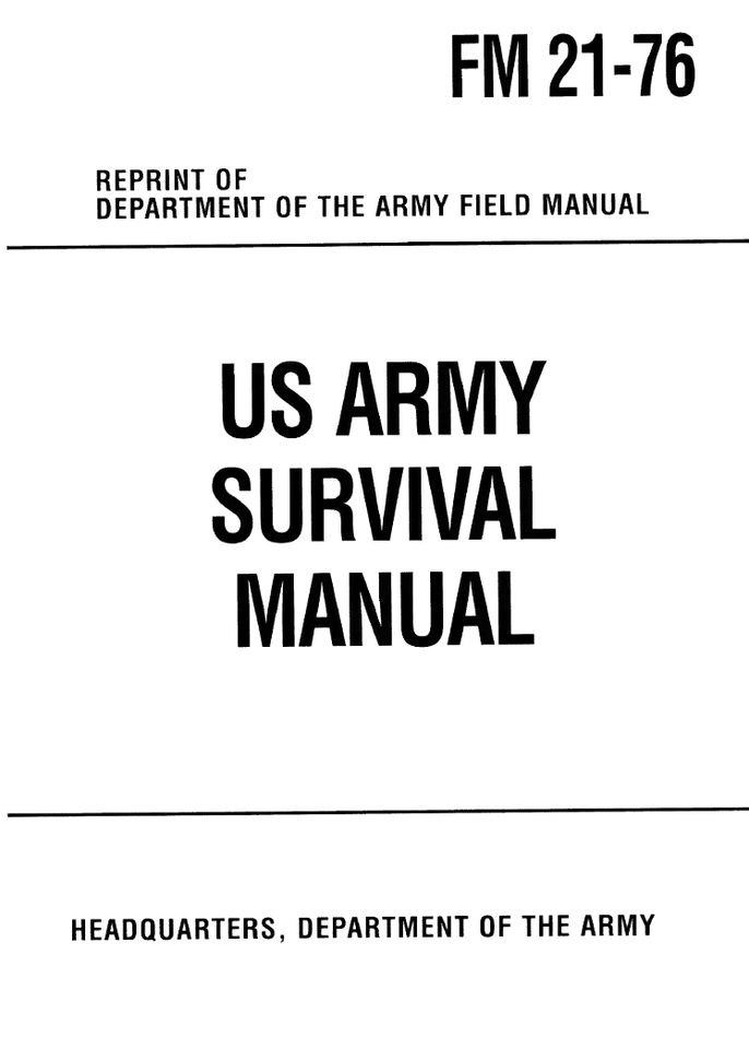 FM 21-76 Updated Survival Field Manual Comb Bound Lay Flat Durable ...