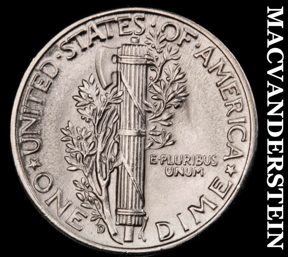 1945-D Mercury Dime - Super Choice Gem Brilliant Unc+++++ Lustrous #E311 | eBay