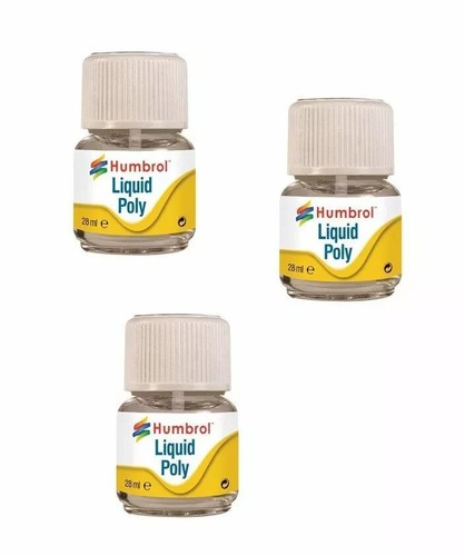 Humbrol AE2500 3 bottles of Liquid Poly Cement 28ml | eBay