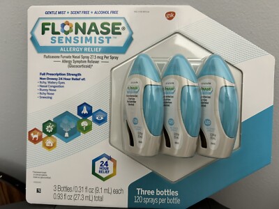 Flonase Sensimist Allergy Relief Nasal Spray 3x120 Sprays (3 Pack). Exp ...