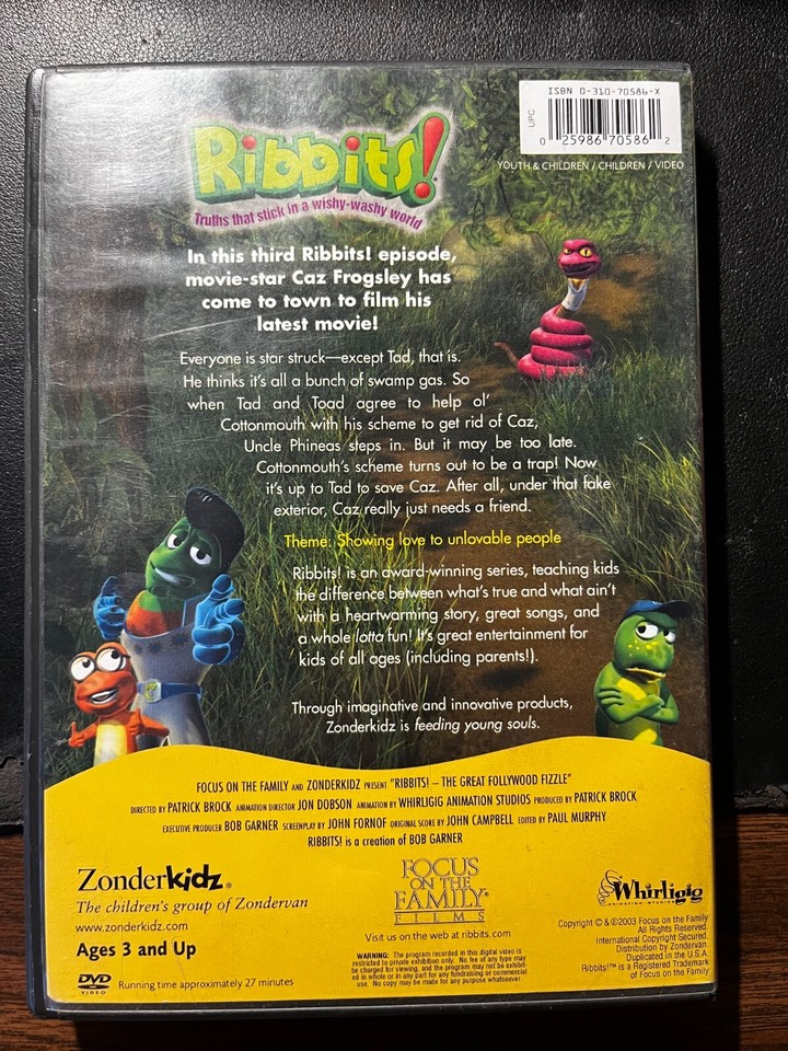 Ribbits! Great Follywood Fizzle Very Good DVD Zonder Kidz | eBay
