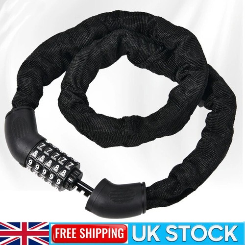 HEAVY DUTY STRONG MOTORCYCLE MOTORBIKE BIKE SECURITY CHAIN AND PADLOCK ...