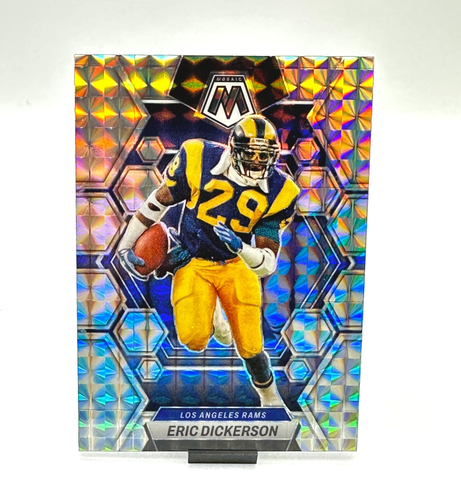 2023 Panini Mosaic ERIC DICKERSON LA Rams SILVER MOSAIC REFRACTOR PRIZM ...