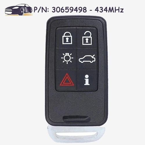 Keyless Go Smart Remote Key Fob 434MHz 30659498 for Volvo S60 V60 V70 ...