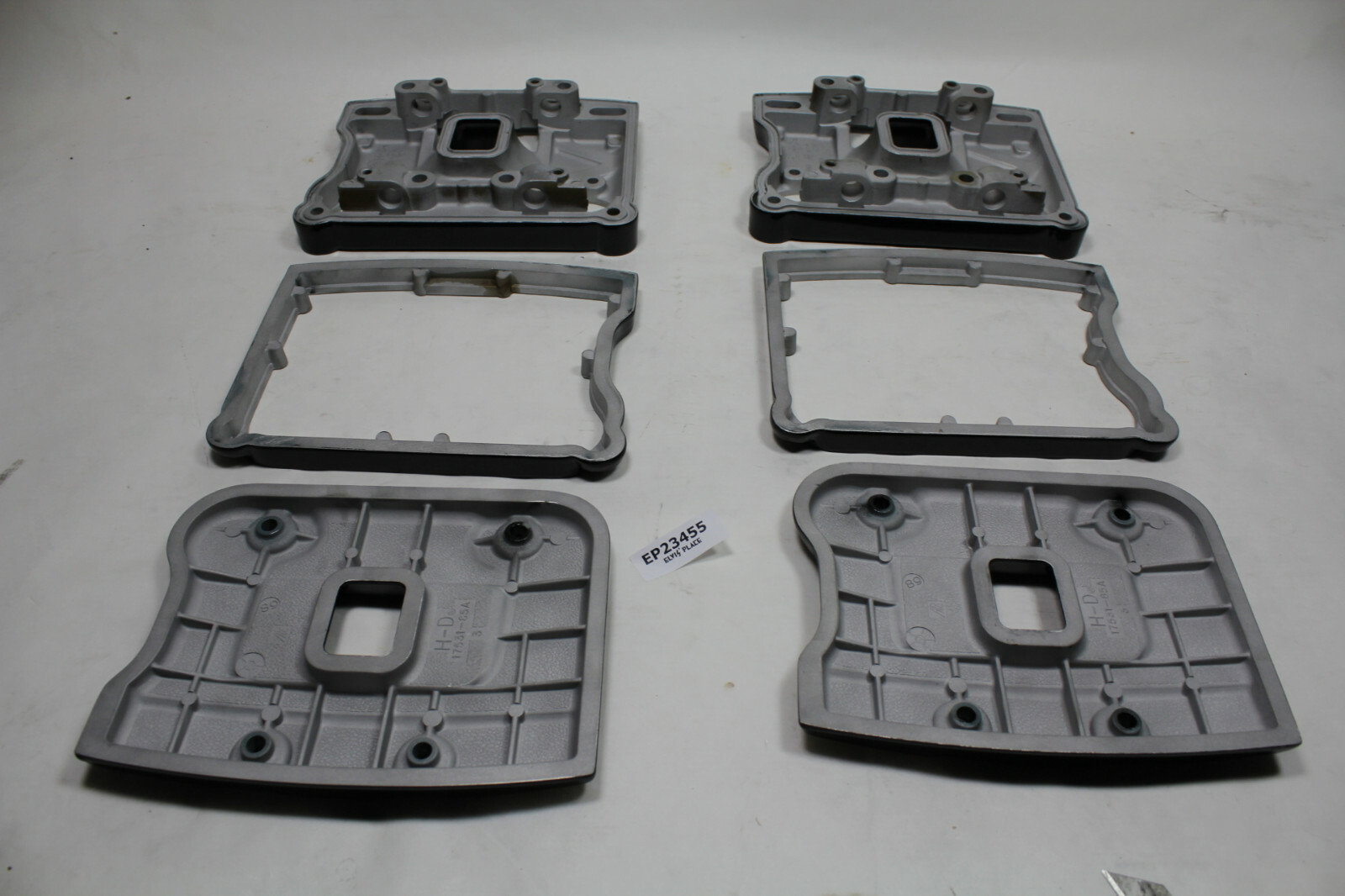 Harley Evo Big Twin rocker box covers powdercoated BLACK FXR FL Softail ...