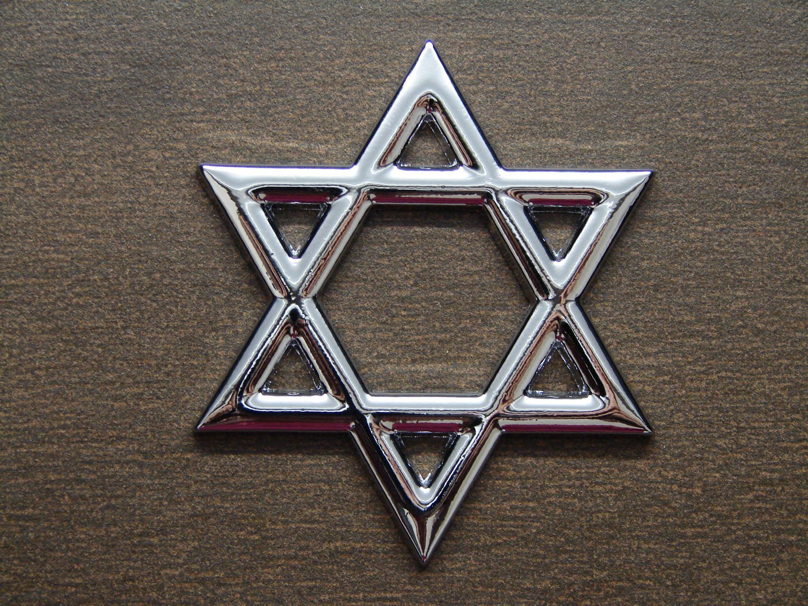 STAR OF DAVID JEWISH EMBLEM STICKER 3D DECAL HEAVY DUTY METAL Shield of ...