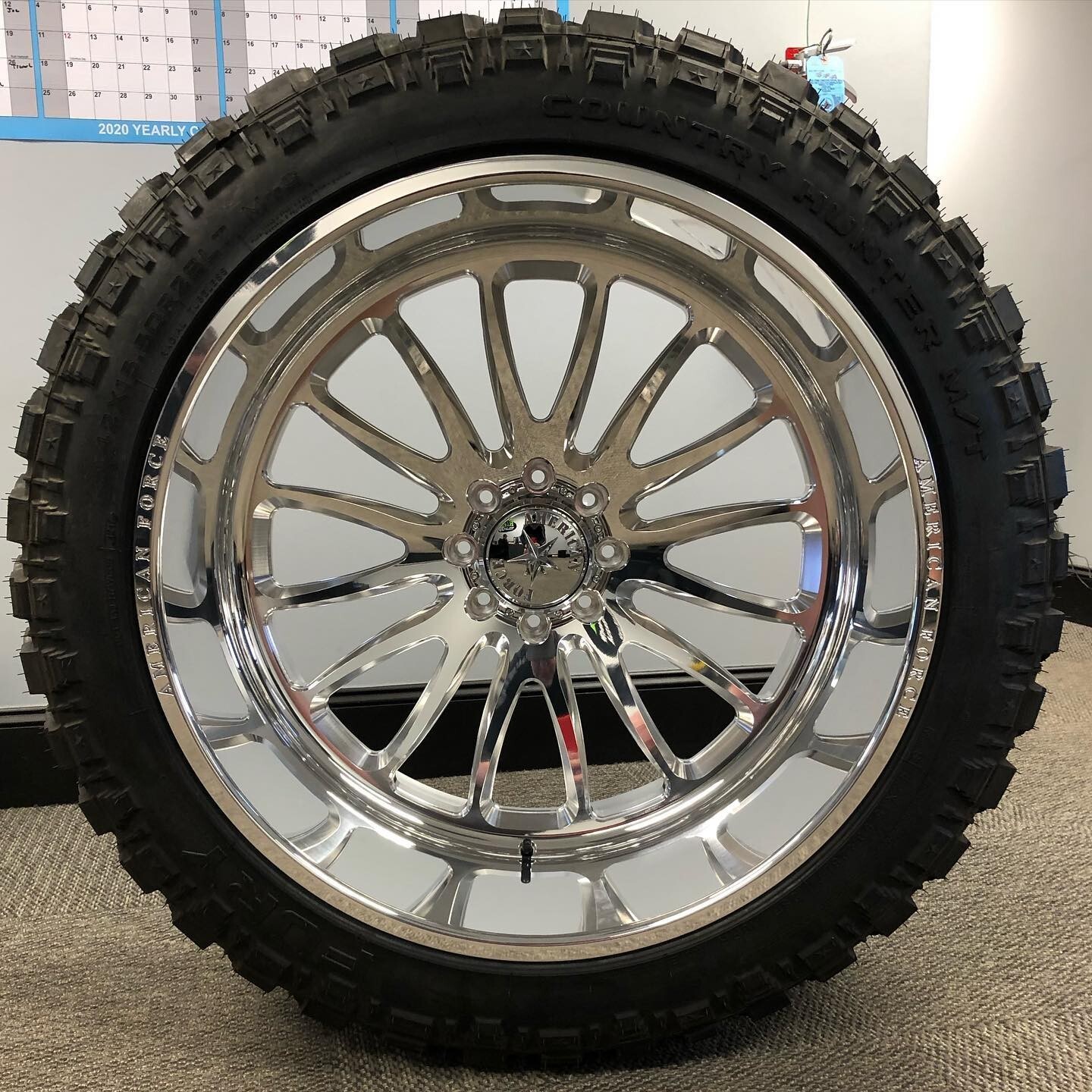 4 NEW 24x12 AMERICAN FORCE NEMESIS WITH 35125024 MT TIRES 8X170 FORD ...