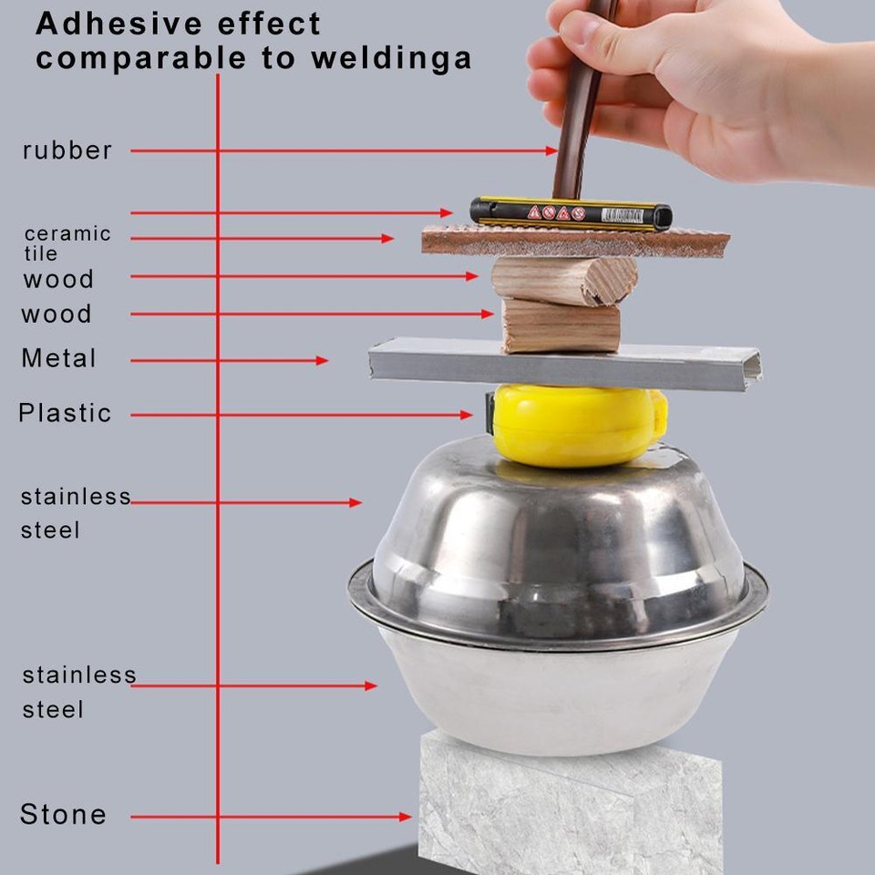 Quick-drying Welding Adhesive Steel Cast Iron Metal Glue Repair Agent ...