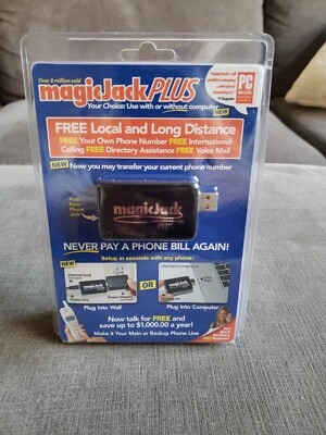 Magic Jack PLUS Free Local Long Distance Calling Telephone Unit 430-0460 NIB | eBay