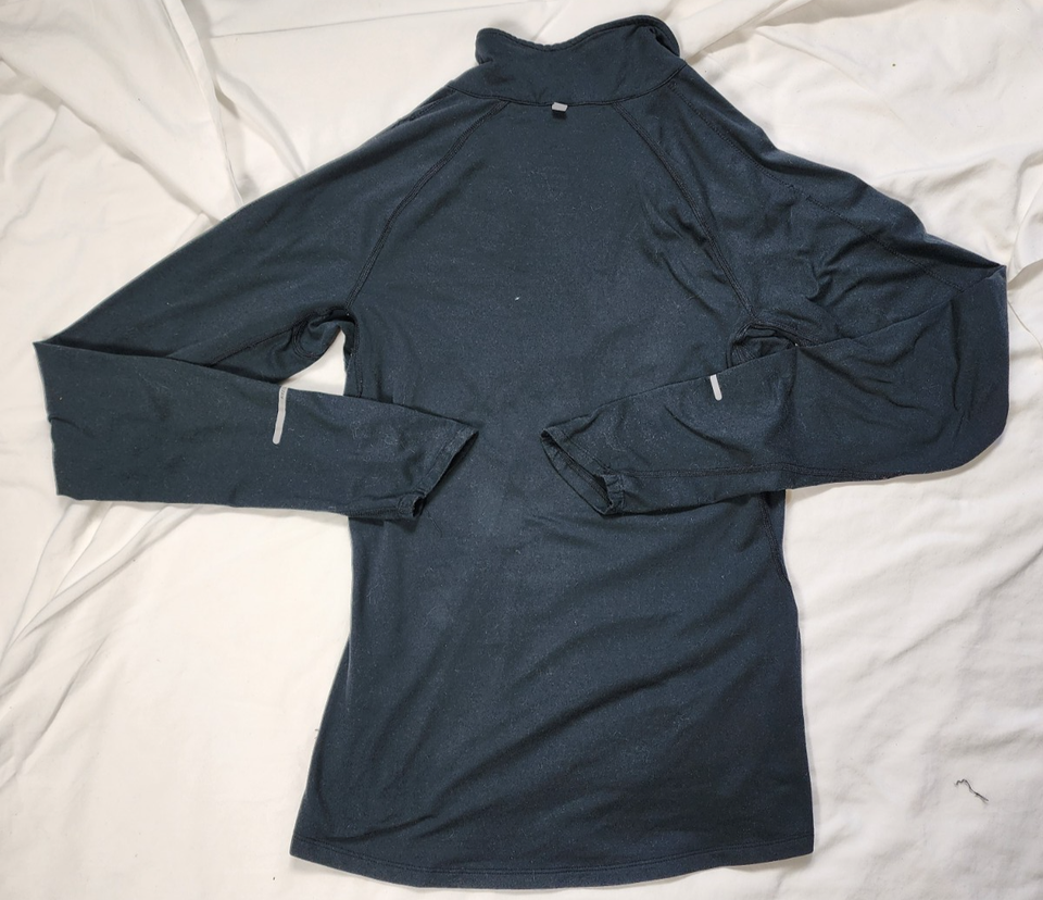 Nike Dri-Fit 1/4 Zip Pullover Running Crossfit Black Grey Womens Size ...
