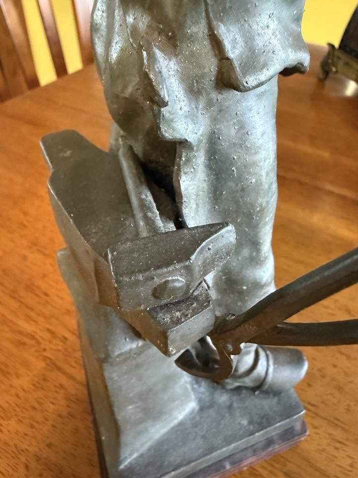 EMILE LOUIS PICAULT BLACKSMITH SCULPTURE SIGNED 13.5 Inches Le Travail ...