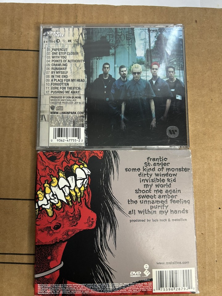 Rock CD Mixed Lot Of 4 Metallica Guns N Roses Led Zeppelin Linkin Park ...