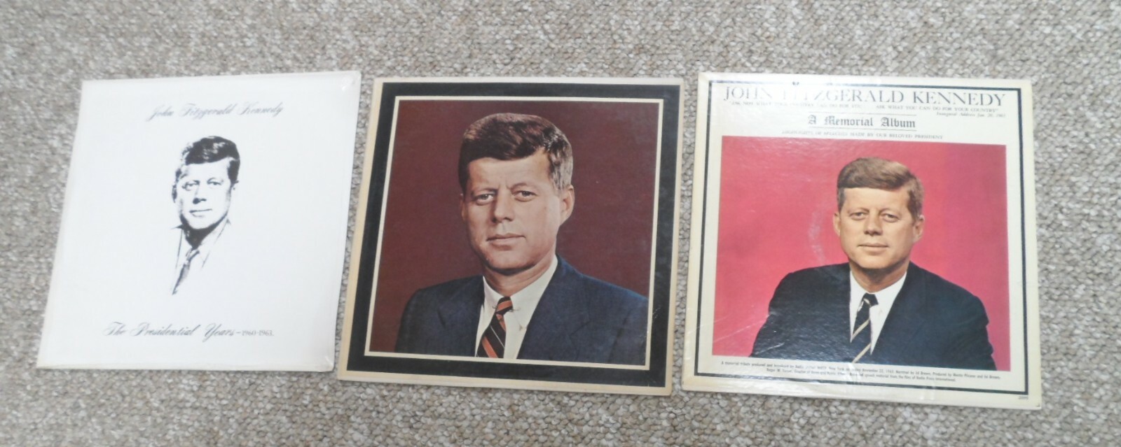 3 JFK John Fitzgerald Kennedy Vinyl LP Records Presidential Years ...