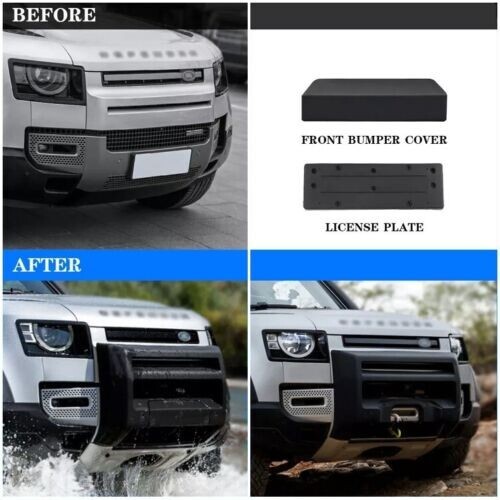 Replace Front Bumper Guard BLACK Fits For LR Defender 90 2D 2020 2021 ...