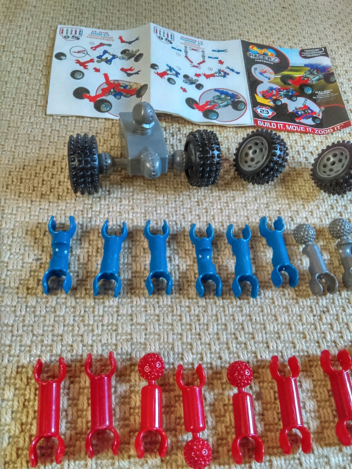 Zoob Bot Tube Builder Z Parts Pull Back Motor Action Set/ Parts ...