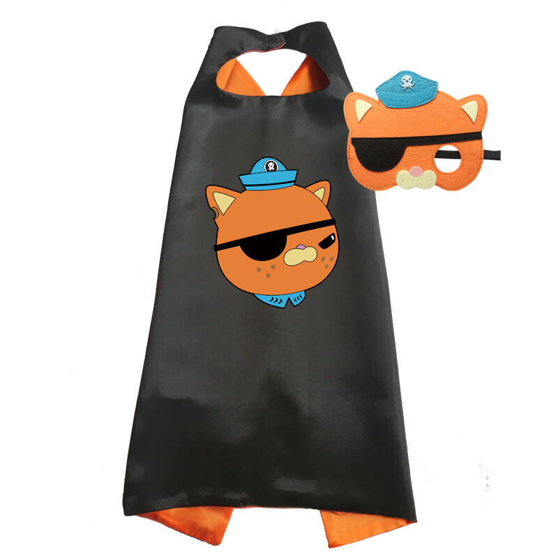 Kids Octonauts Costume Cape and Mask Captain Barnacles Kwazii Dashi ...