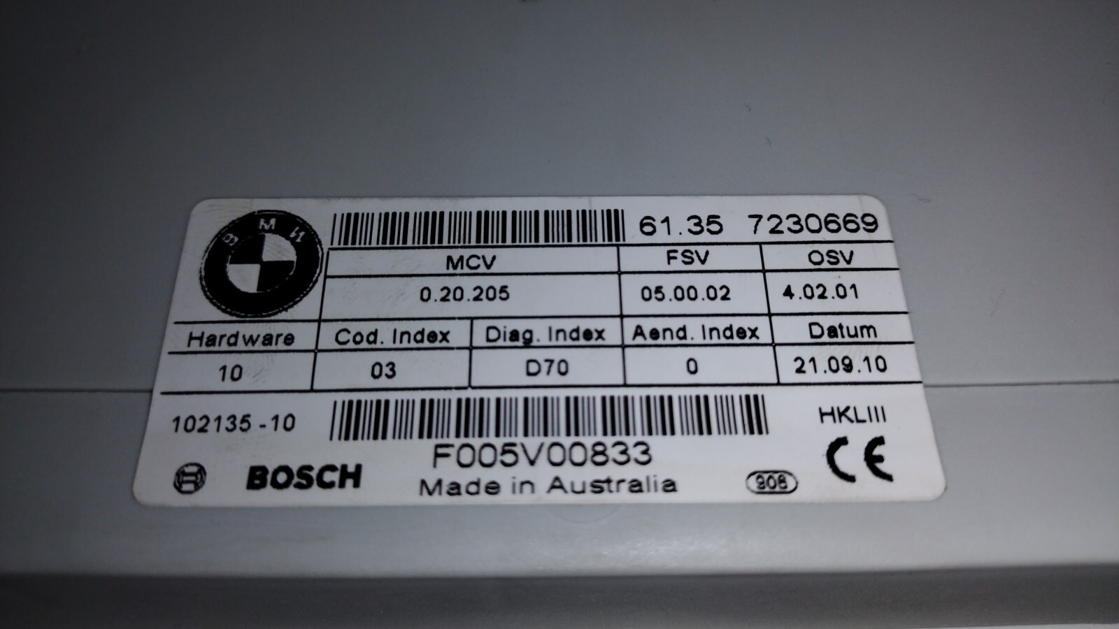 BMW X5 Bosch Tailgate Lift Control Module 61357230669 Sf0260 for sale ...