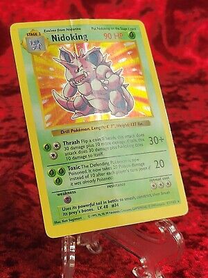 Shadowless Nidoking 11/102 - Pokemon Base Set Holo Rare - 1999 Vintage ...