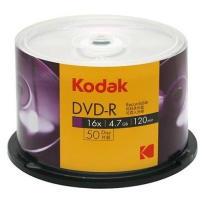 300 Kodak Gold DVD-R Disc White Ink Jet Data Hub Printable Blank 4.7GB ...