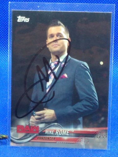 AUTOGRAPH Mike Rome 2018 Topps WWE RAW Announcer #60 | eBay