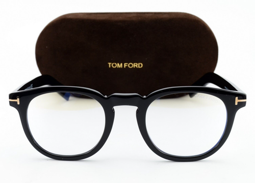 Tom Ford Glasses Frame TF 5629-B 001 50-23 145 Panto Shiny Black ...