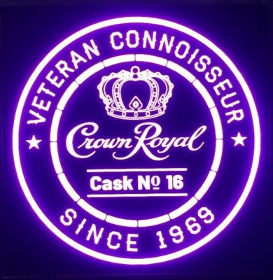 Custom Crown Royal Whisky LED Sign Personalized bar pub Lighted non ...