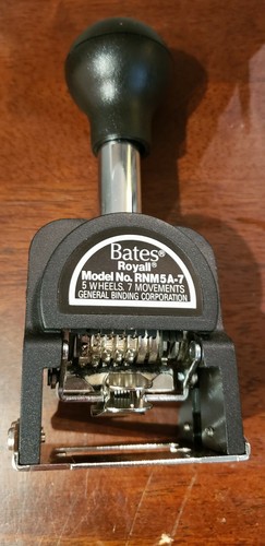 Bates Royall Automatic Numbering Machine Model RNM5A-7 | eBay