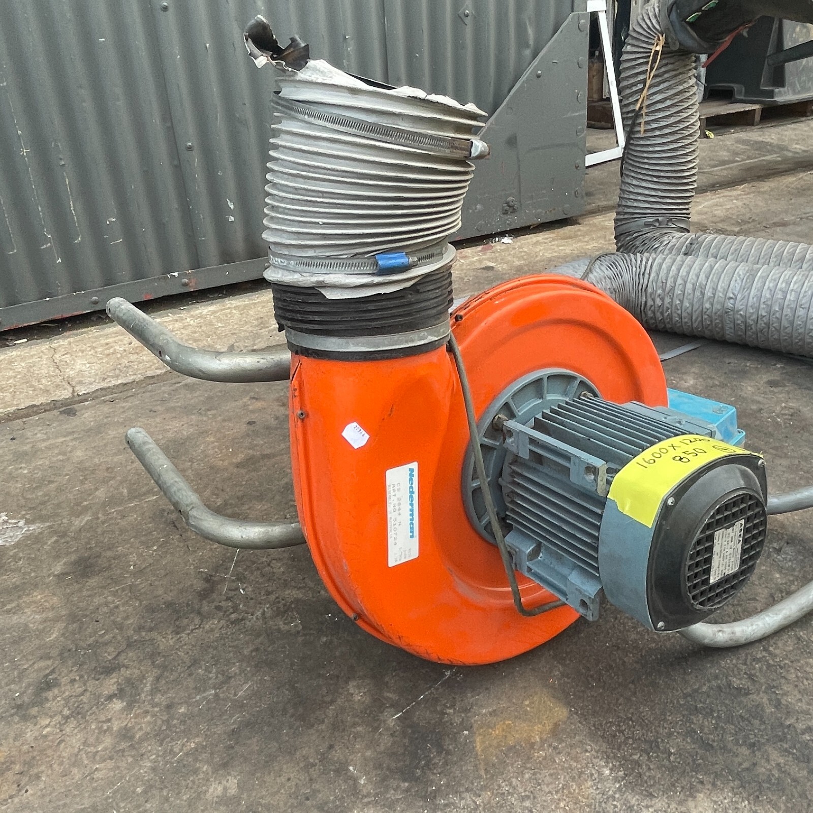 Nederman Dust Fume solder Welding Extractor Fan arm duct hose Wall ...