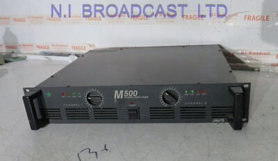Crown m500 power amplifier 2 channel 500watts 250watts rated output for ...