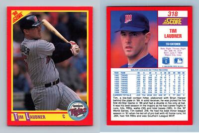 Tim Laudner - Twins #318 Score 1990 Baseball Trading Card | eBay