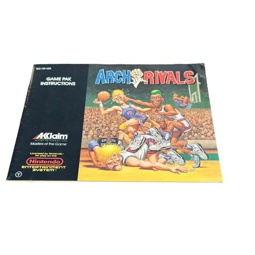 Arch Rivals Nintendo NES Genuine Authentic Vintage Instruction Manual ...