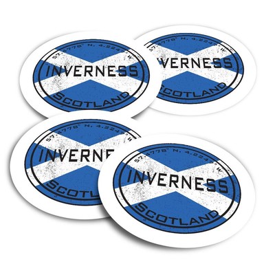 4x Vinyl Stickers Inverness Scotland Flag Circle #59292 | eBay UK