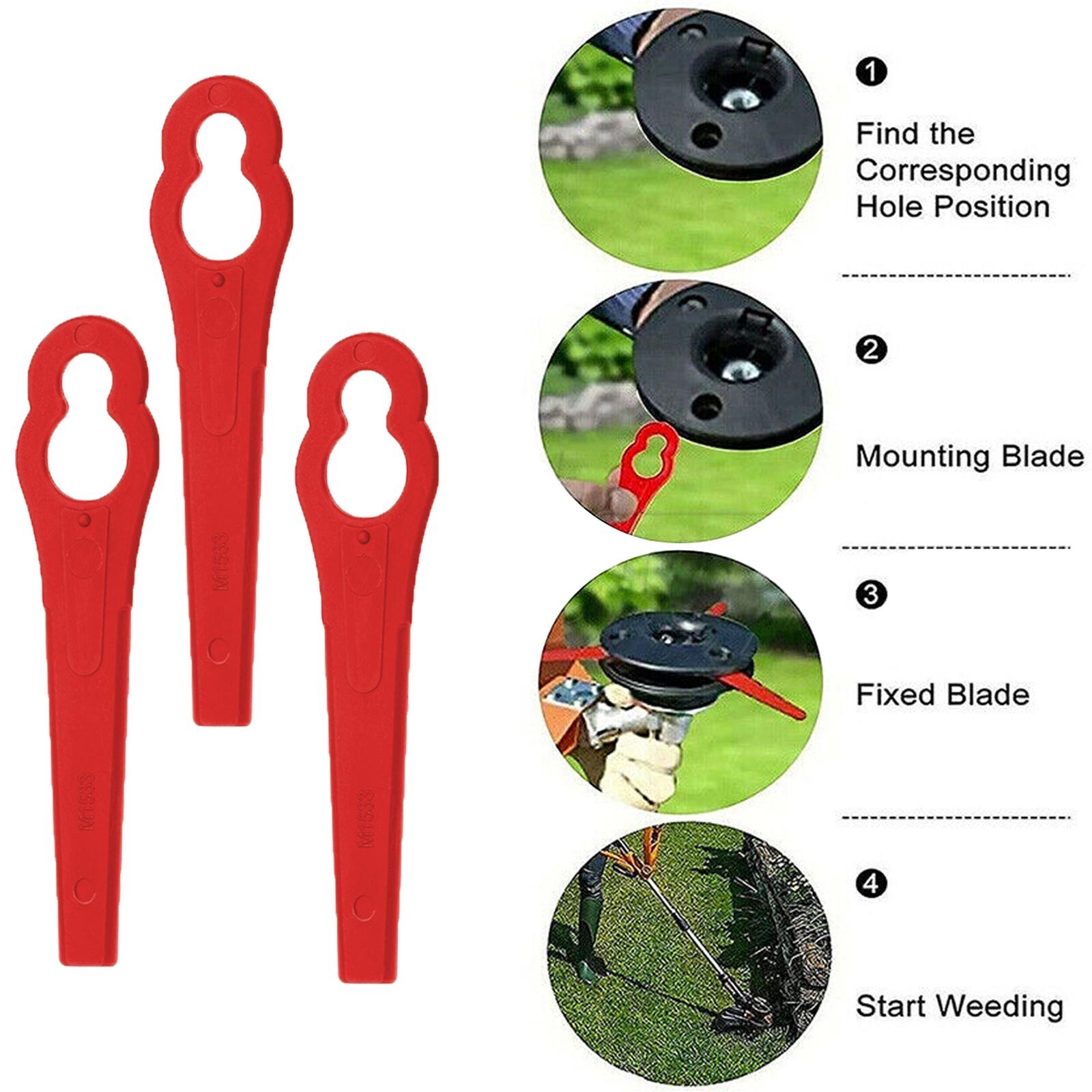 100*Plastic Blades For-Stihl Polycut 2-2 Polycut 3-2 FSA 45 FSA 57 ...