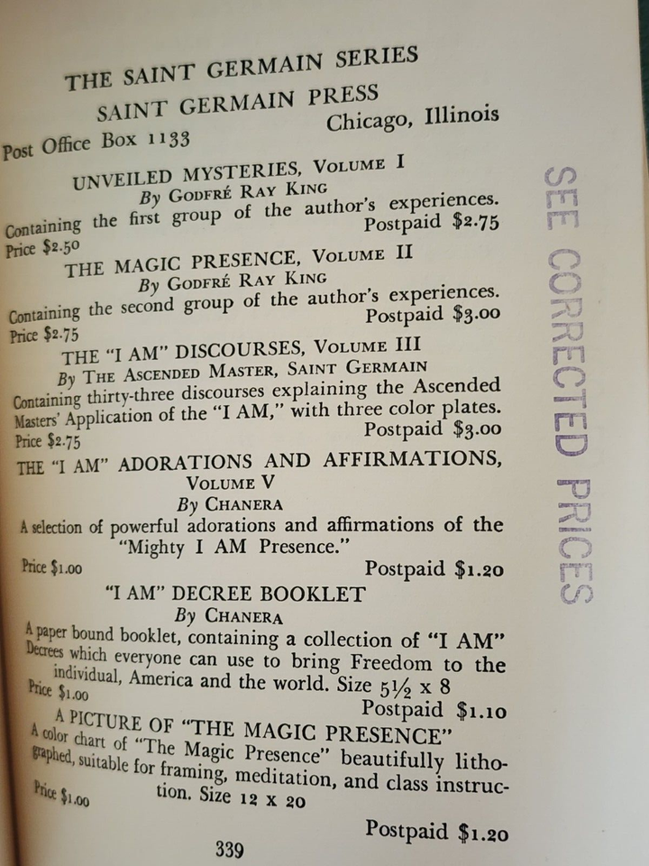 1937 Ascended Master Discourses Vol 6 Great Cosmic Beings Saint Germain ...