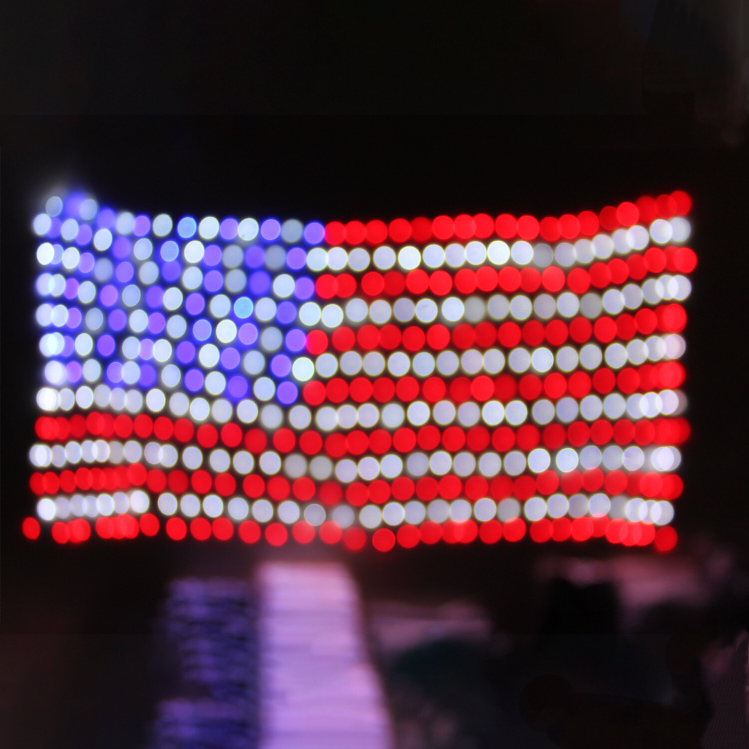 Extra Bright USA American Flag Lights Net String Light LEDs 3 x 6.5 FT ...