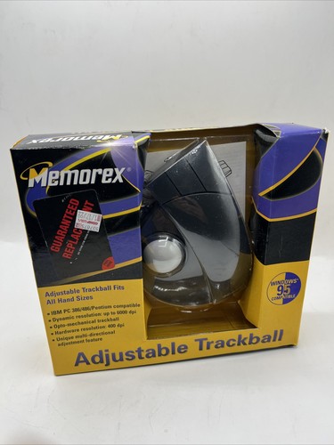 Memorex 3202-2314 Adjustable Trackball Mouse Serial/PS2 connect Win 95 ...