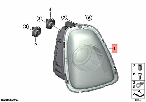 Genuine Mini Cooper One R56 R57 Rear Light In The Side Panel Right ...