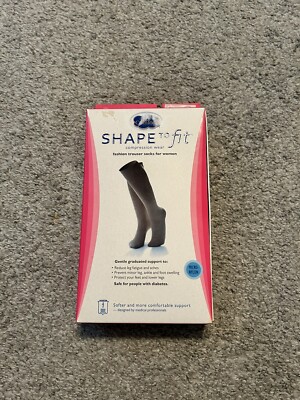 Dr Comfort Shape to Fit Compression Trouser Socks SMALL Womens NAVY 10 ...