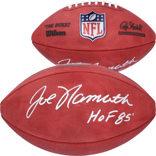 Joe Namath New York Jets Signed Duke Full Color Football with "HOF 85 ...