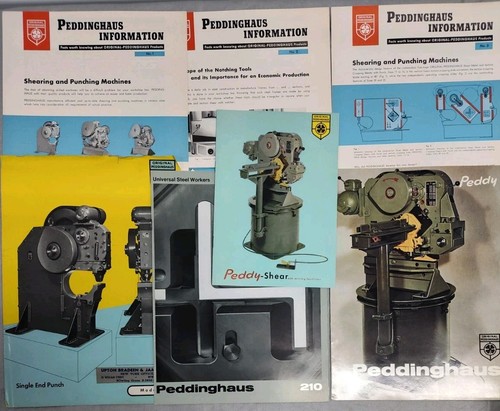 Peddinghuas Machine Co Brochures Metal Working Punches Catalogs Peddy ...