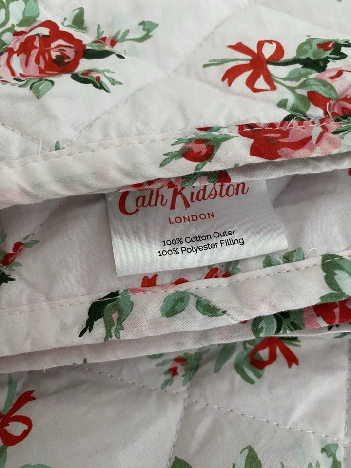 Cath Kidston London Queen Cottage Rose Floral Cotton Spring Quilt ...