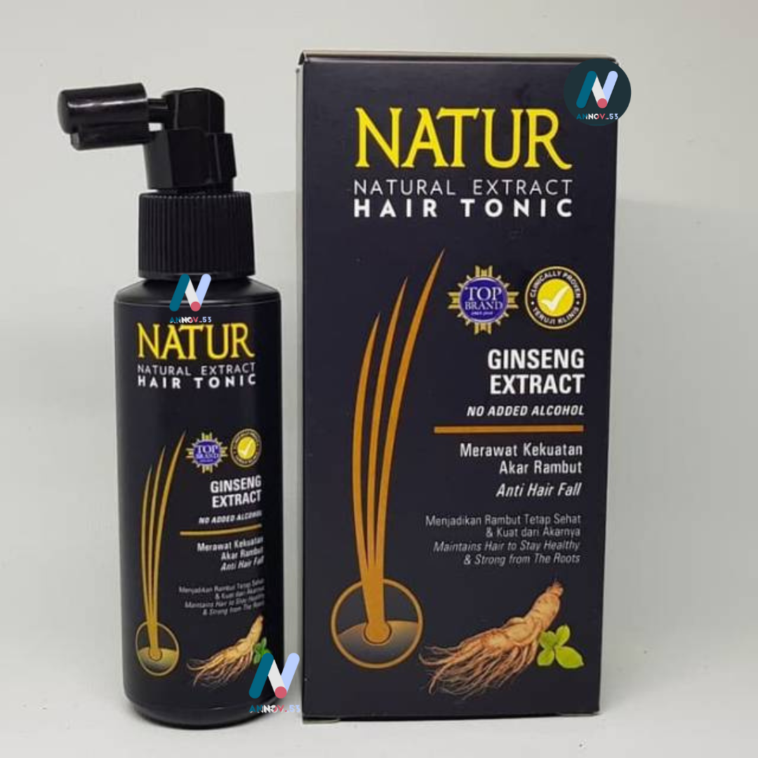 NATUR Hair Tonic Ginseng Regrowth Nourish Roots Scalp Hair Loss ...