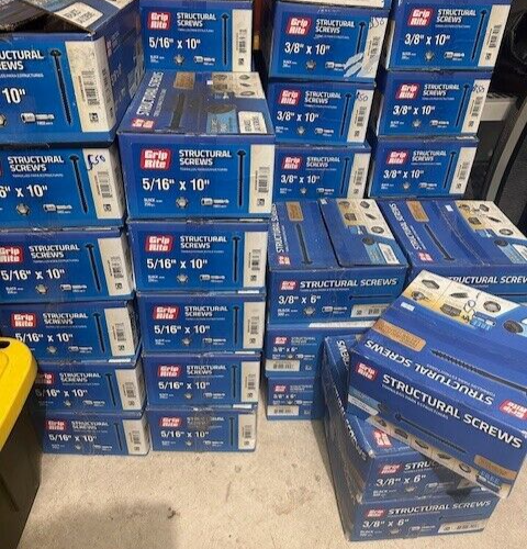 Grip Rite Structural Screws Black 5/16" x 10" 250 5/16 x 10 NEW Similar ...