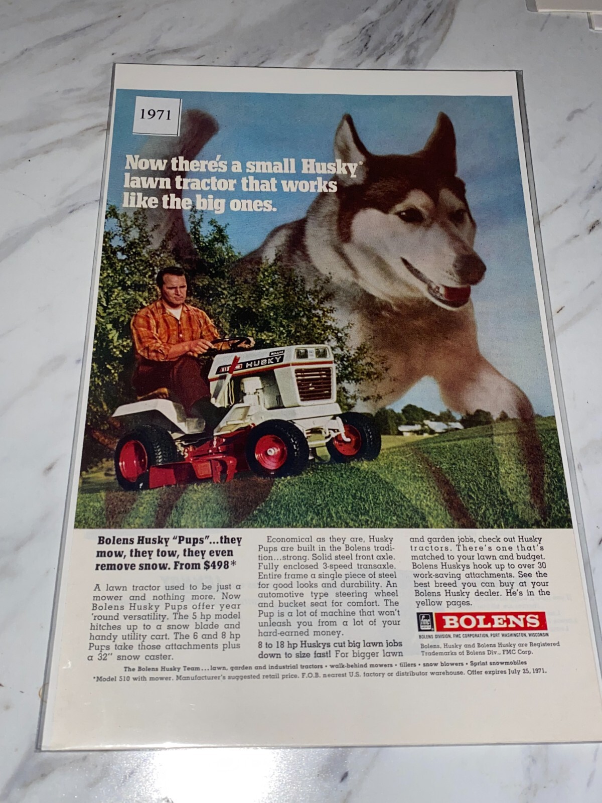 Vintage 1971 Bolens Lawn Mower Riding Mower Magazine Ad | eBay